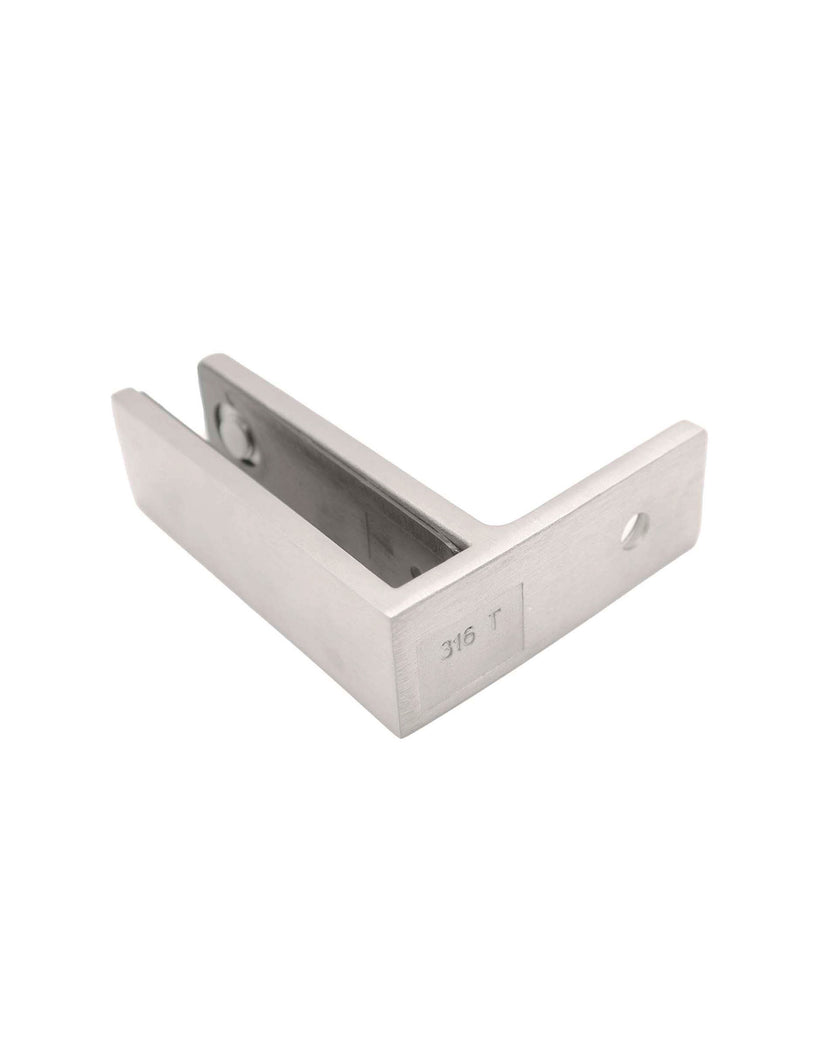 Stainless Steel 316 Grade Square Flat Post Glass Clamp 45 mm x 45 mm ...