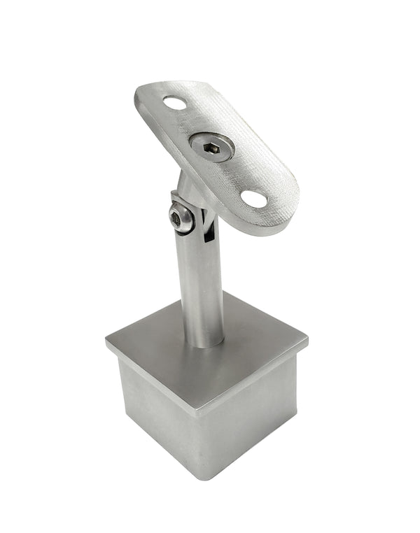 Adjustable Round Stem Post Handrail Bracket Stainless Steel for 2" Pos ...