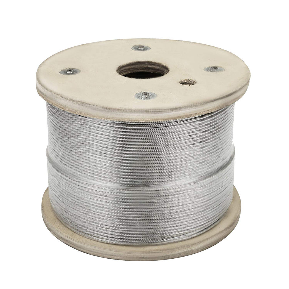 Stainless Steel Cable 1/8" 3/16" 1/4" Spool 316 gauge marine grade 1x19 ...